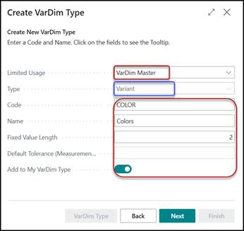 Item Structure and Configuration