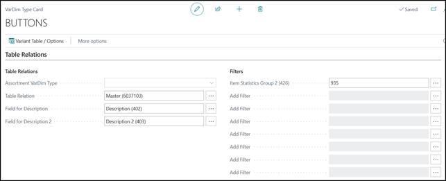 Item Structure and Configuration