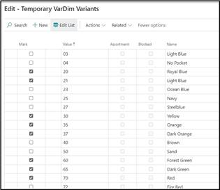 Item Structure and Configuration